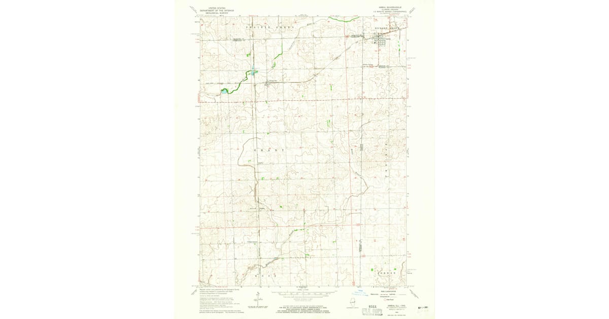 1964 Map of Ambia, IN — High-Res | Pastmaps