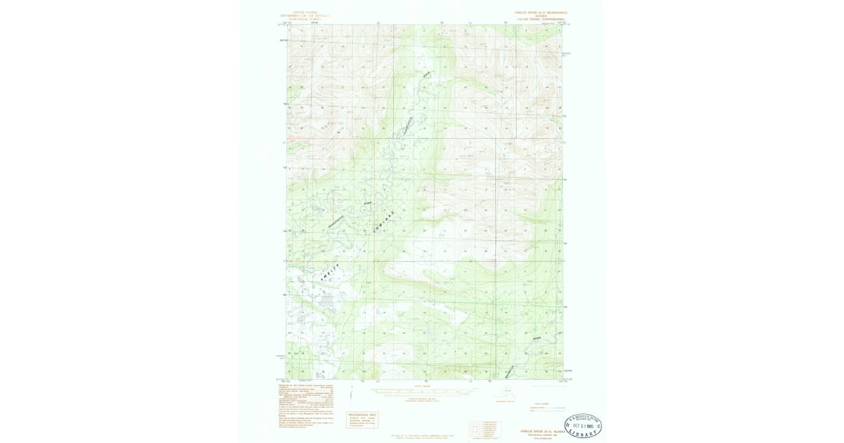 1985 Map of Ambler River A-1, Northwest Arctic Borough, AK — High-Res ...