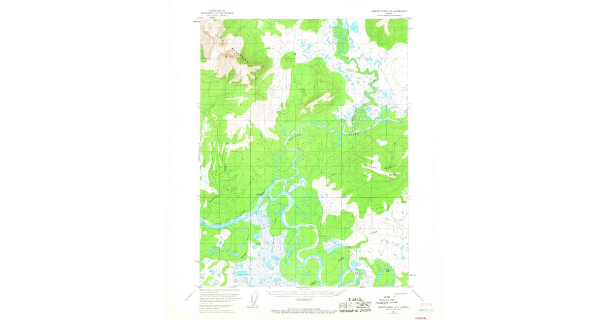 1966 Map of Ambler River A-4, Northwest Arctic Borough, AK — High-Res ...