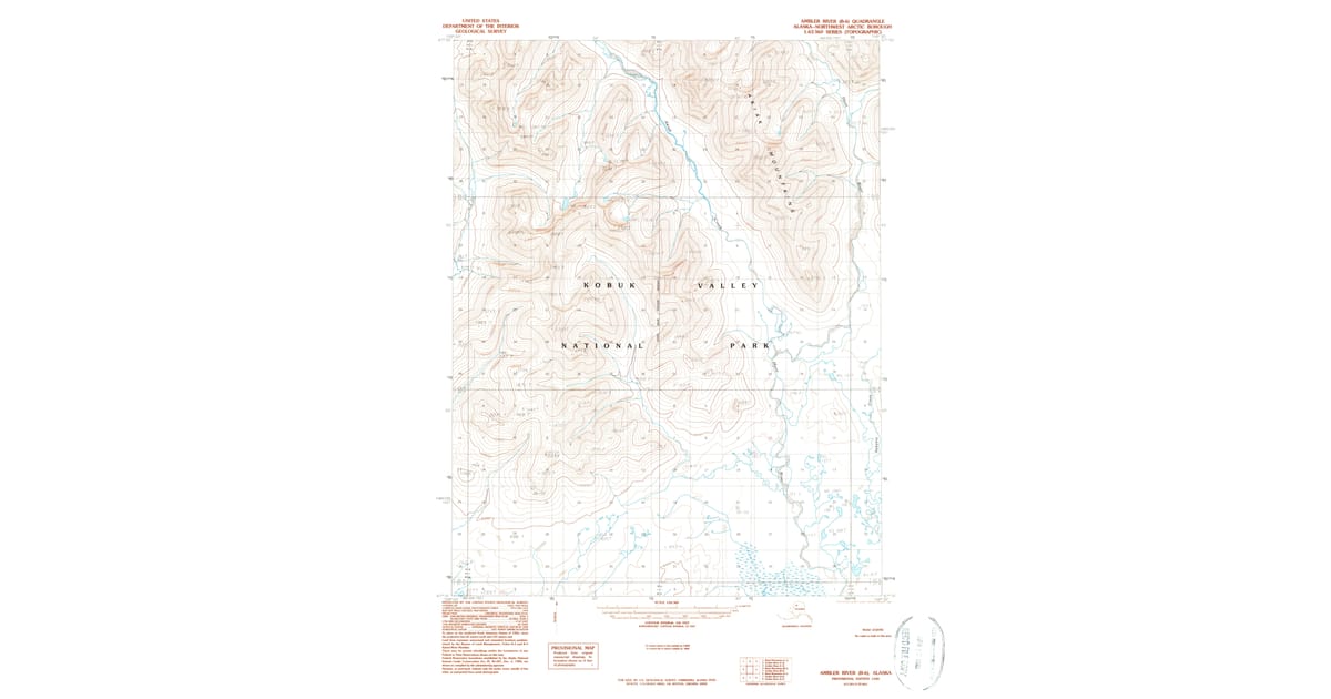 1990 Map of Ambler River B-6, Northwest Arctic Borough, AK — High-Res ...