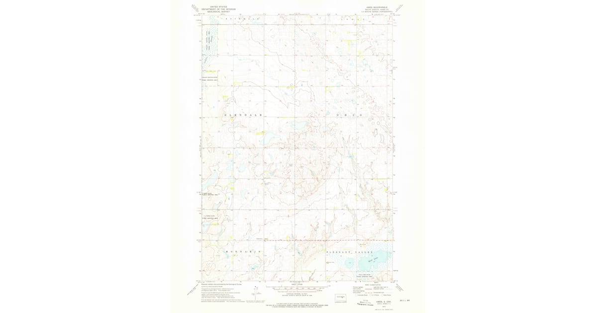 1970s Maps of Hand County, SD | Pastmaps