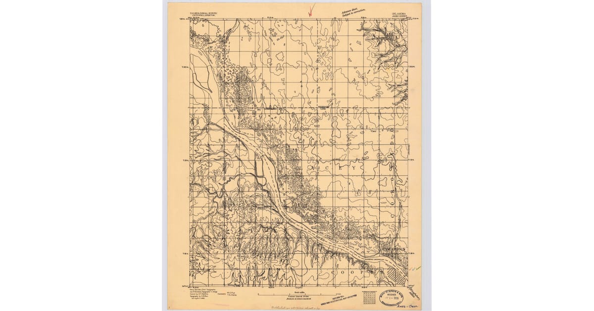 Old Maps of Parvin, OK for Hiking & Exploration | Pastmaps