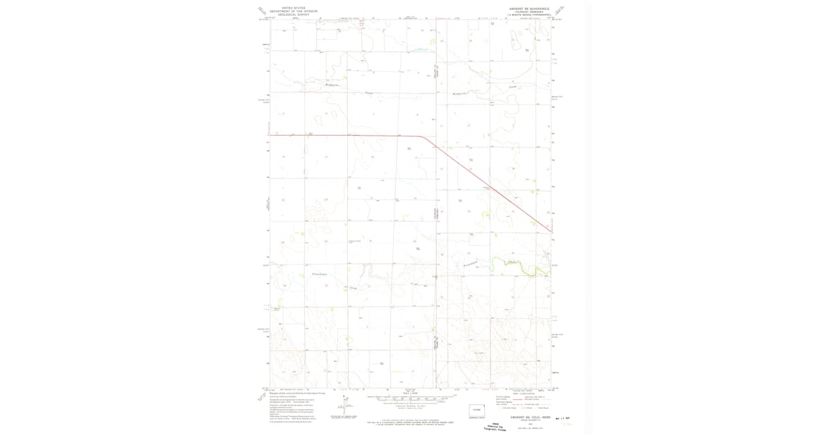 1971 Map of Amherst SE, Phillips County, CO — High-Res | Pastmaps