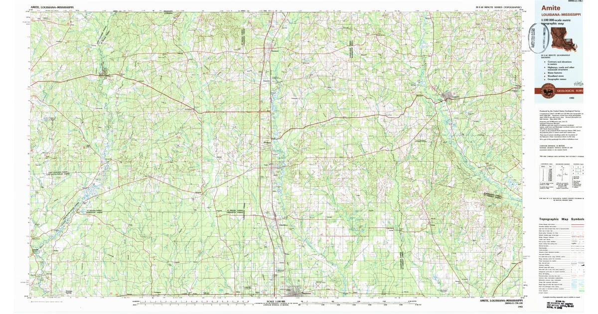 1980s Maps of Pine, LA | Pastmaps
