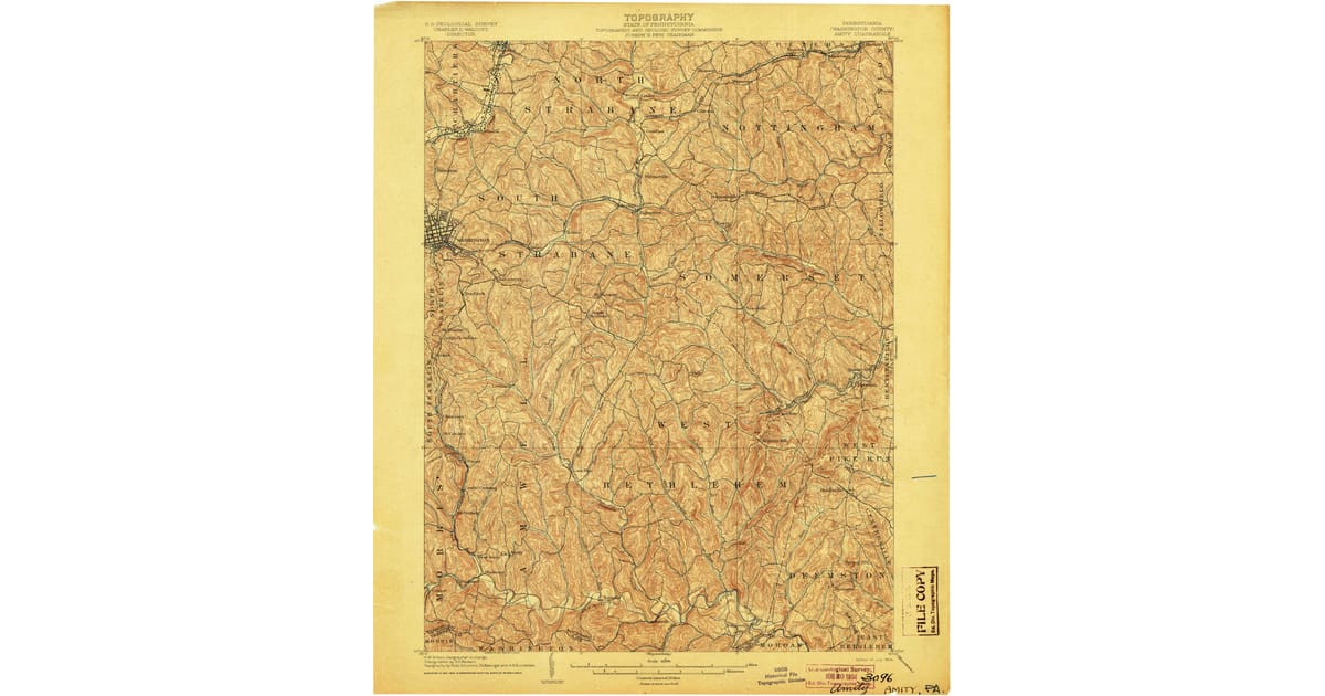 1904 Map of Amity, Washington County, PA — High-Res | Pastmaps