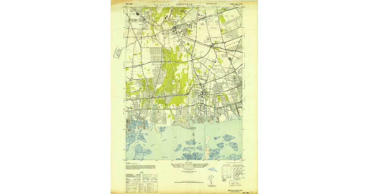 1947 Map of Amityville, NY — High-Res | Pastmaps