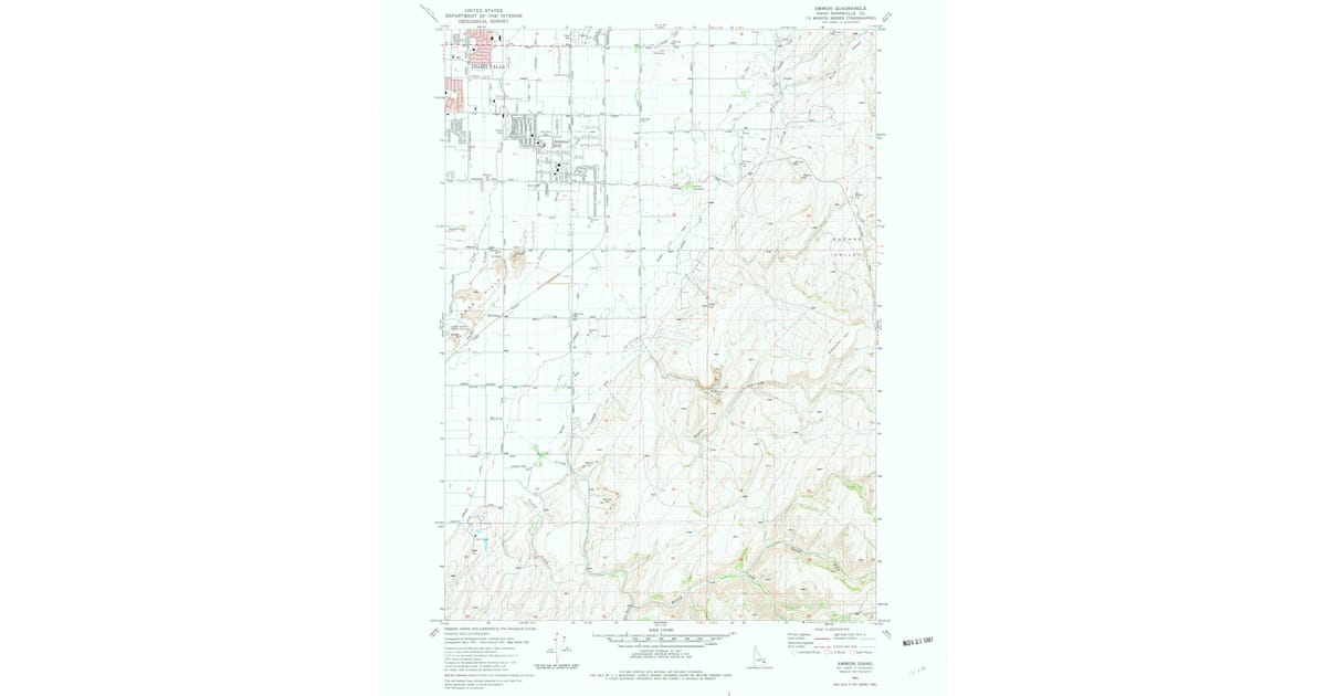 1981 Map of Ammon, ID — High-Res | Pastmaps
