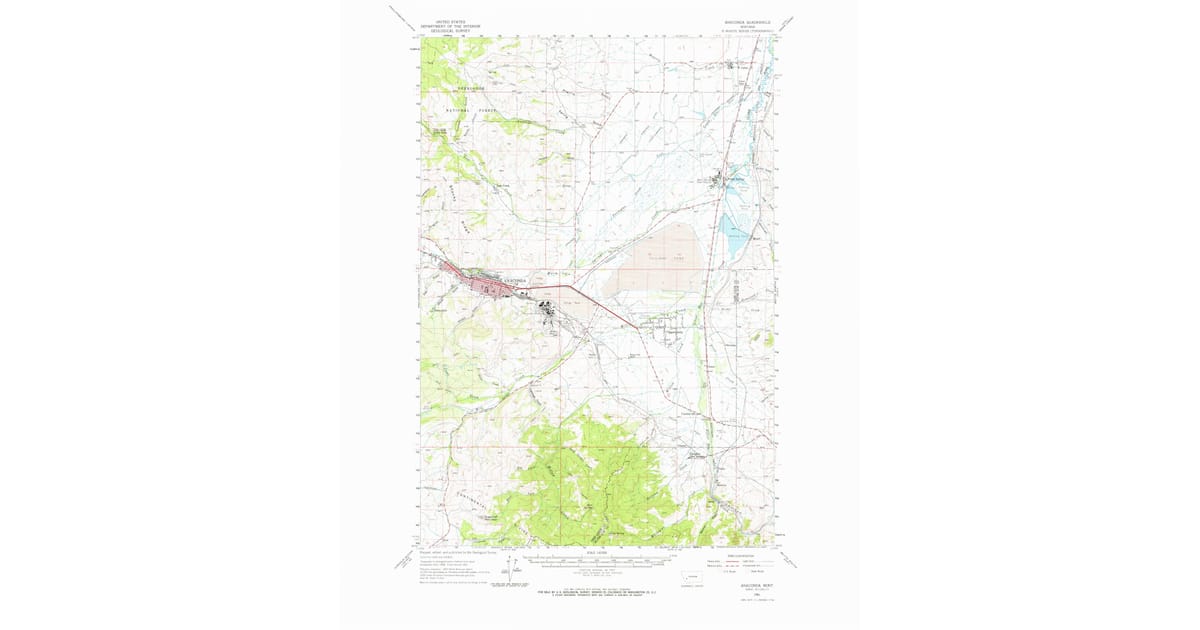 1961 Map of Anaconda, MT — High-Res | Pastmaps