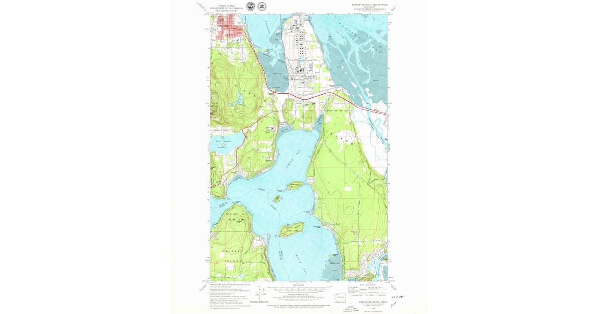 1978 Map of Anacortes South, Skagit County, WA — High-Res | Pastmaps