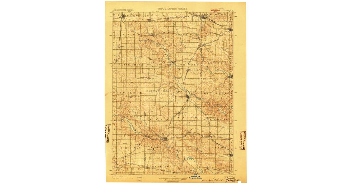 1900s (20th Century) Maps of Iowa | Pastmaps