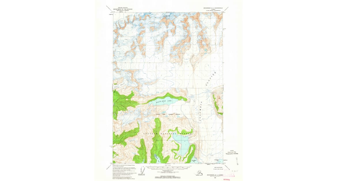 1960 Map of Anchorage A-1, Alaska — High-Res | Pastmaps