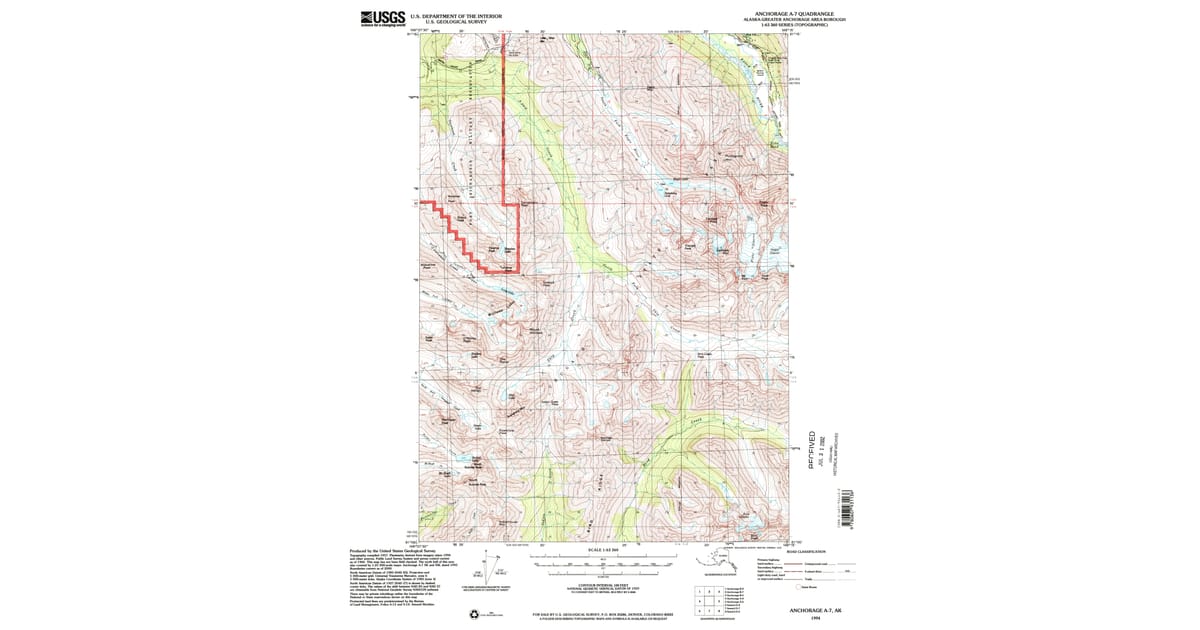 1994 Map of Anchorage A-7, Anchorage Borough, AK — High-Res | Pastmaps