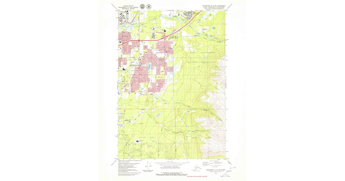 1979 Map of Anchorage A-8 NE, Anchorage Borough, AK — High-Res | Pastmaps