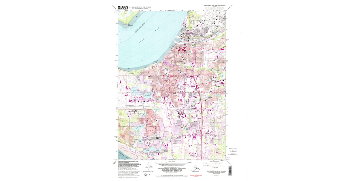 1979 Map of Anchorage A-8 NW, Anchorage Borough, AK — High-Res, 1994 ...