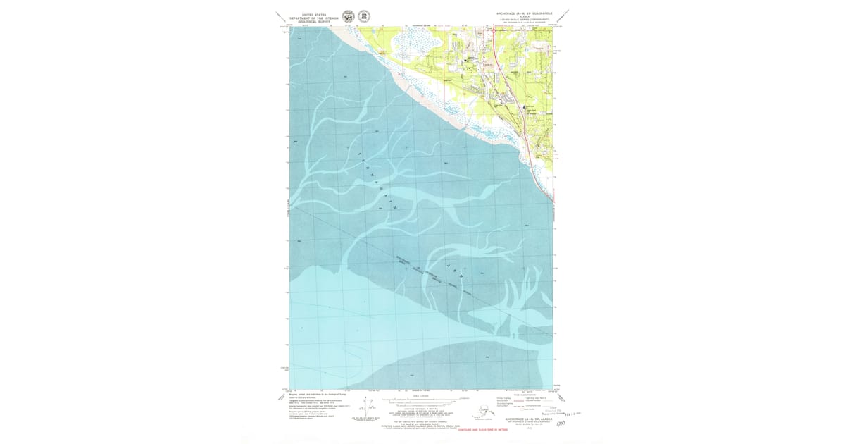 1979 Map of Anchorage A-8 SW, Anchorage Borough, AK — High-Res | Pastmaps