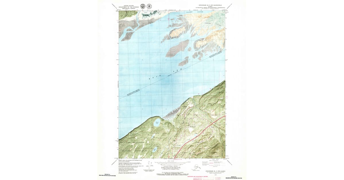 1979 Map of Anchorage B-7 NW, Anchorage Borough, AK — High-Res | Pastmaps
