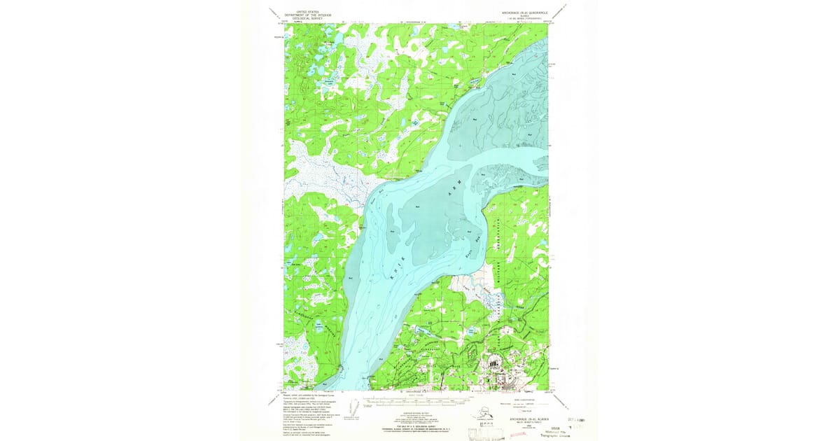 1952 Map of Anchorage B-8, Matanuska-Susitna Borough, AK — High-Res ...