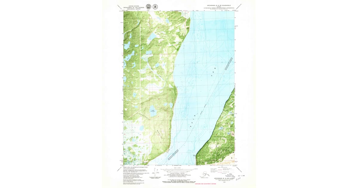 1979 Map of Anchorage B-8 SW, Matanuska-Susitna Borough, AK — High-Res ...