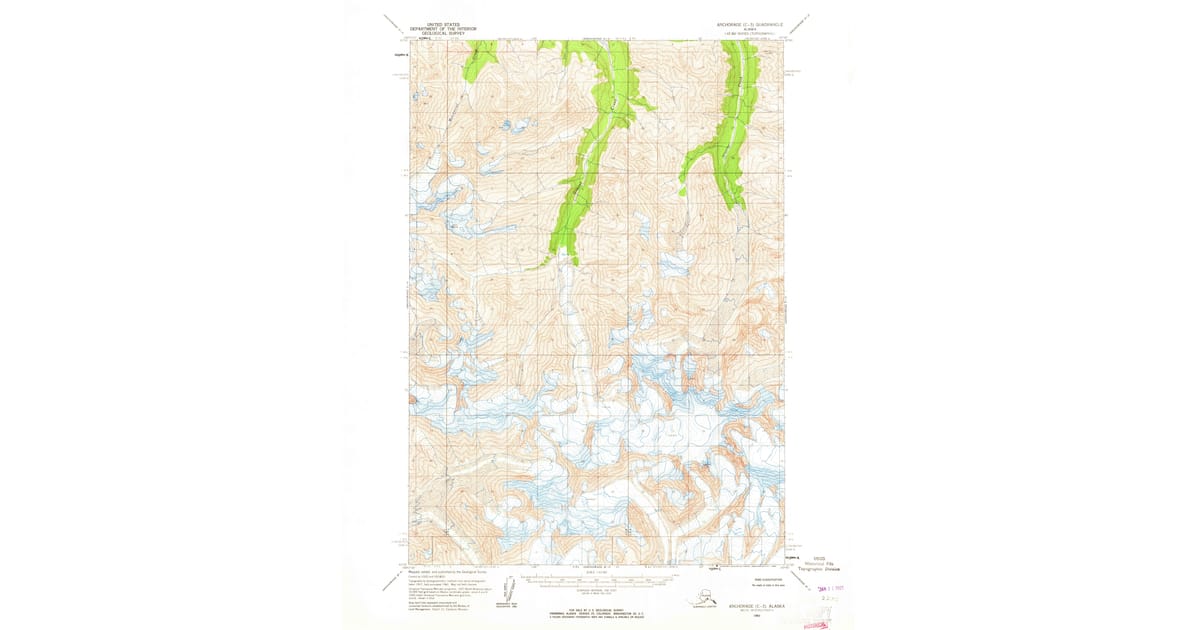 1960 Map of Anchorage C-3, Matanuska-Susitna Borough, AK — High-Res ...