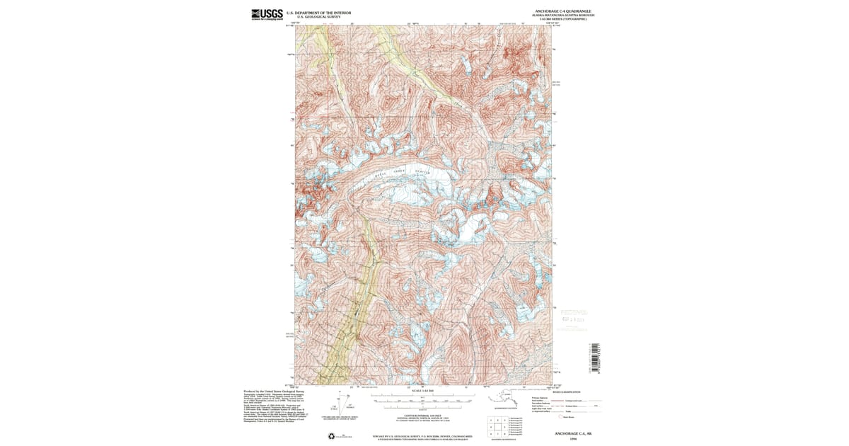 1994 Map of Anchorage C-4, Matanuska-Susitna Borough, AK — High-Res ...