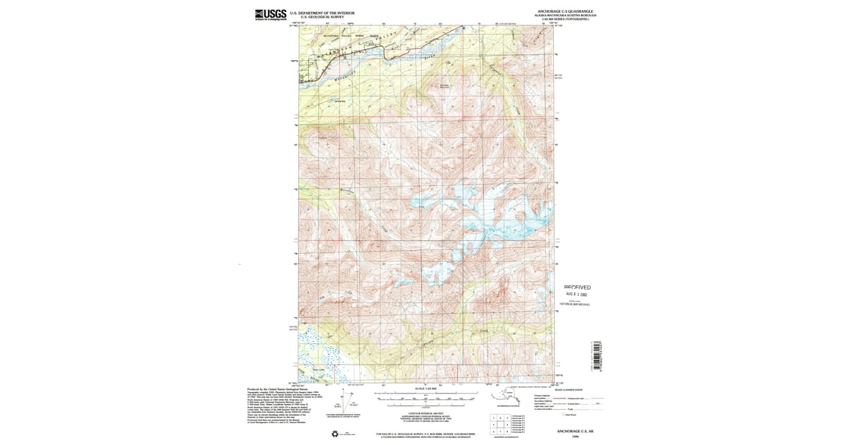 1994 Map of Anchorage C-5, Matanuska-Susitna Borough, AK — High-Res ...