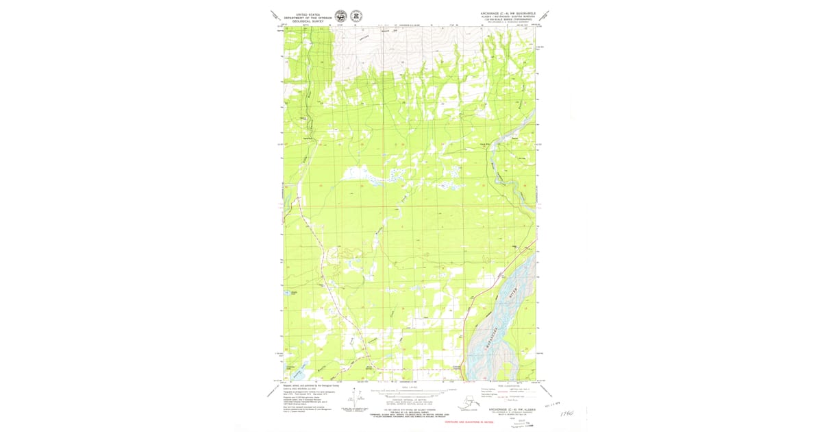 1979 Map of Anchorage C-6 NW, Matanuska-Susitna Borough, AK — High-Res ...