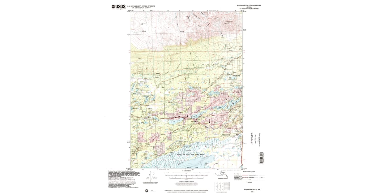 1994 Map of Anchorage C-7, Matanuska-Susitna Borough, AK — High-Res ...