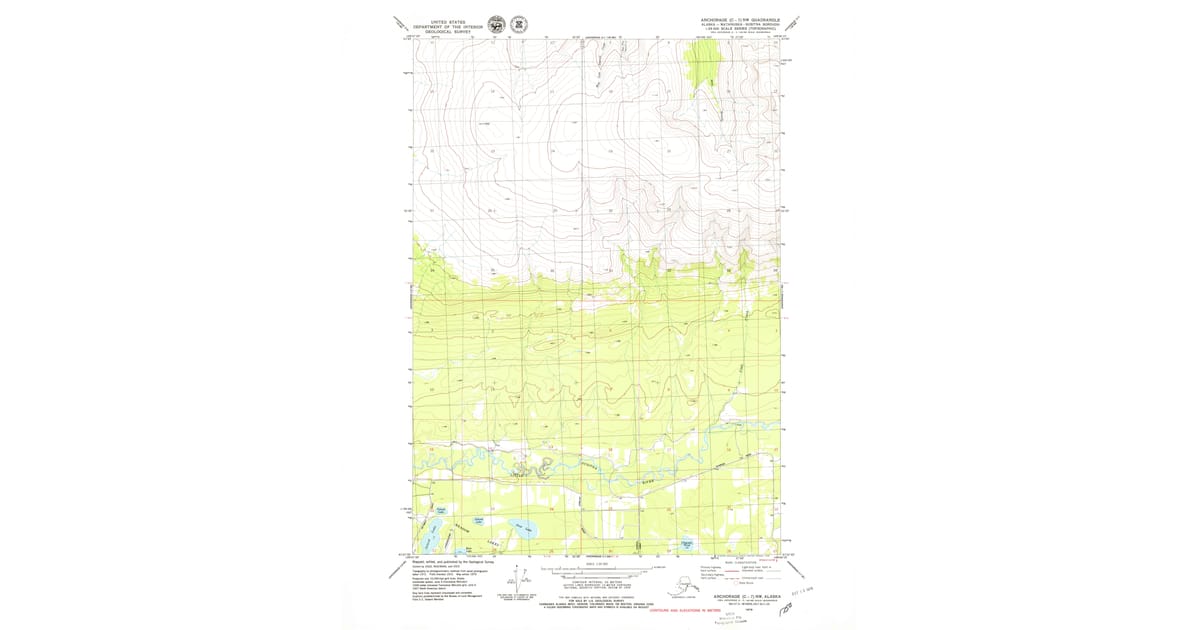 1979 Map of Anchorage C-7 NW, Matanuska-Susitna Borough, AK — High-Res ...