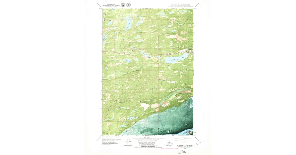 1979 Map of Anchorage C-7 SW, Matanuska-Susitna Borough, AK — High-Res ...