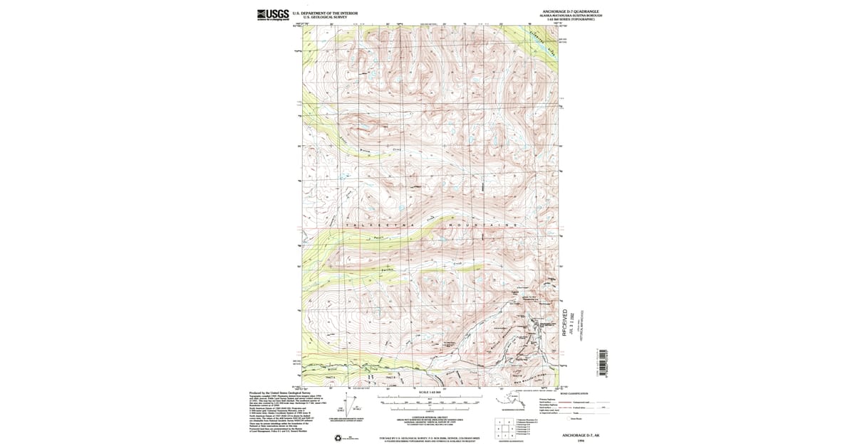 1994 Map of Anchorage D-7, Matanuska-Susitna Borough, AK — High-Res ...