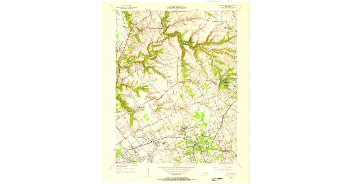 1955 Map of Anchorage, KY — High-Res | Pastmaps