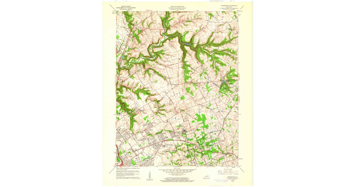 1960 Map of Anchorage, KY — High-Res | Pastmaps