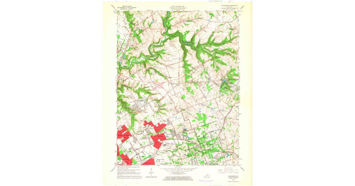 1965 Map of Anchorage, KY — High-Res | Pastmaps