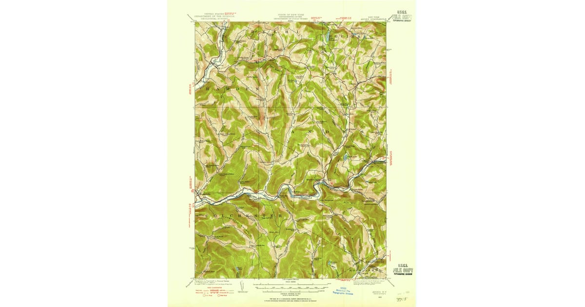 1922 Map of Andes, Delaware County, NY — High-Res | Pastmaps