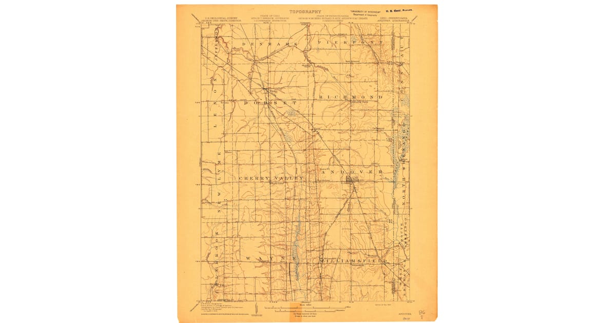 1907 Map of Andover, OH — High-Res | Pastmaps