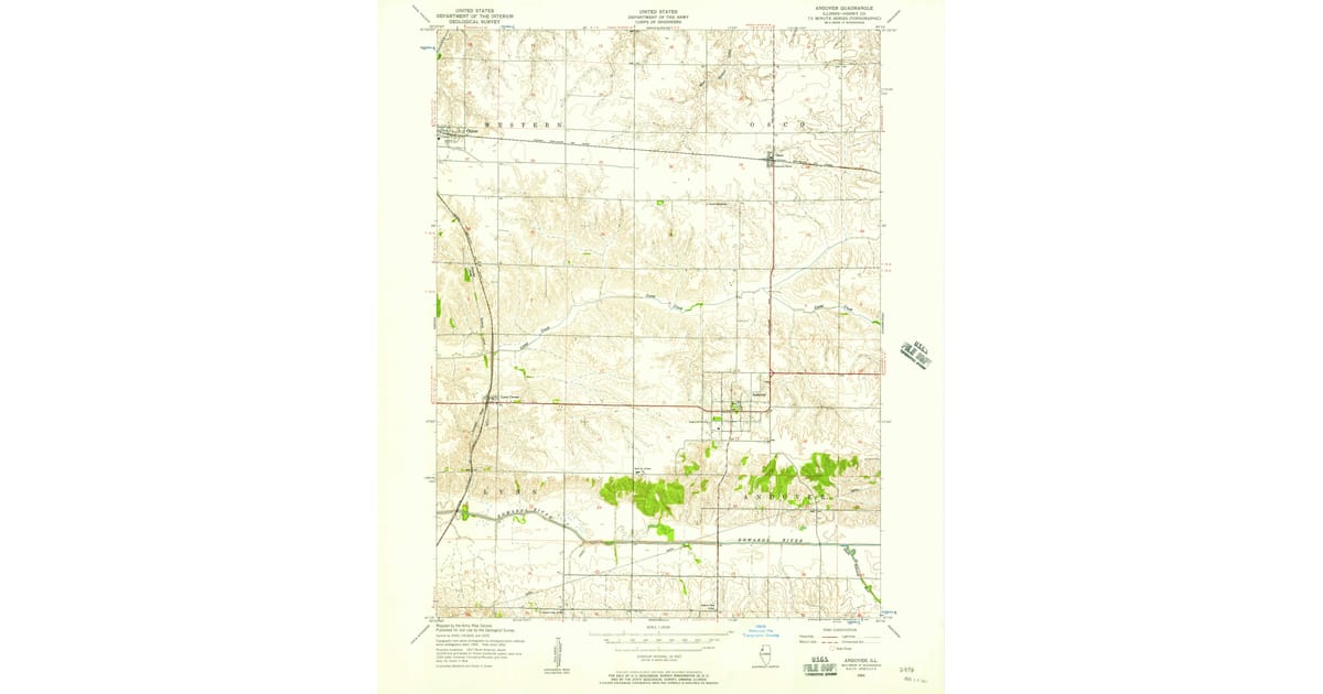 1953 Map of Andover, IL — High-Res | Pastmaps