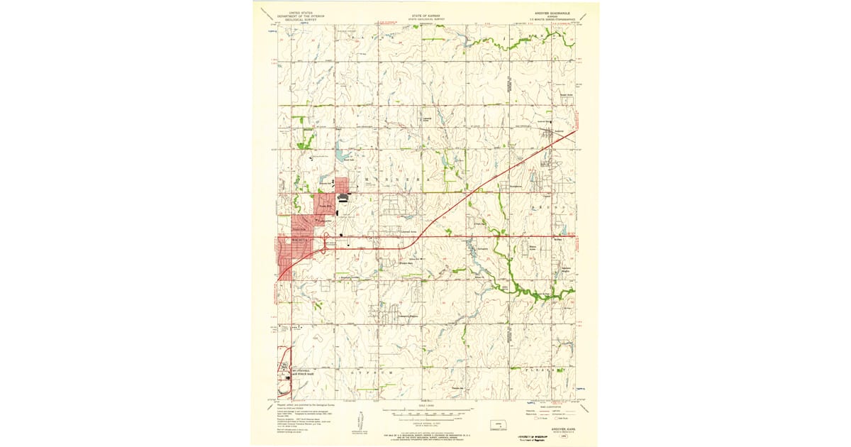 1956 Map of Andover, KS — High-Res | Pastmaps