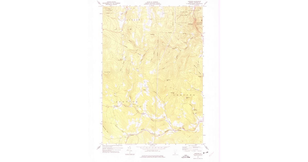 1971 Map of Andover, Windsor County, VT — High-Res | Pastmaps