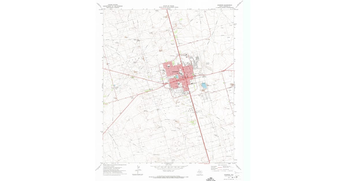 1963 Map of Andrews, TX — High-Res | Pastmaps