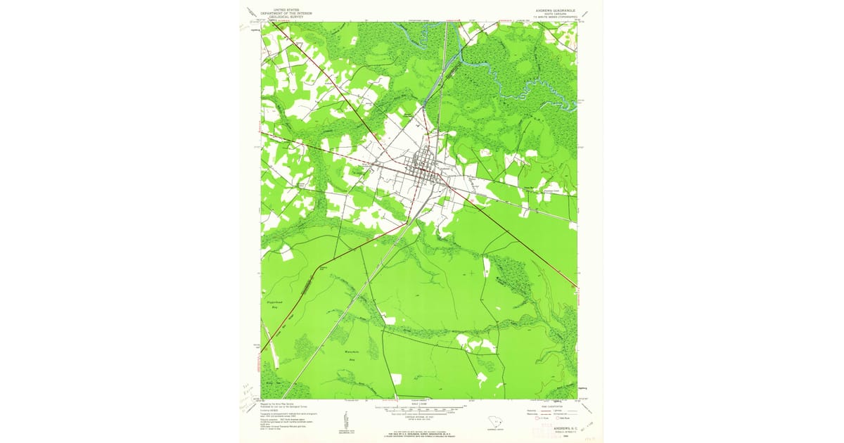Old Historical Maps of Andrews, SC | Pastmaps