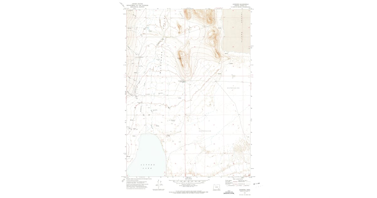 1971 Map of Andrews, Harney County, OR — High-Res | Pastmaps
