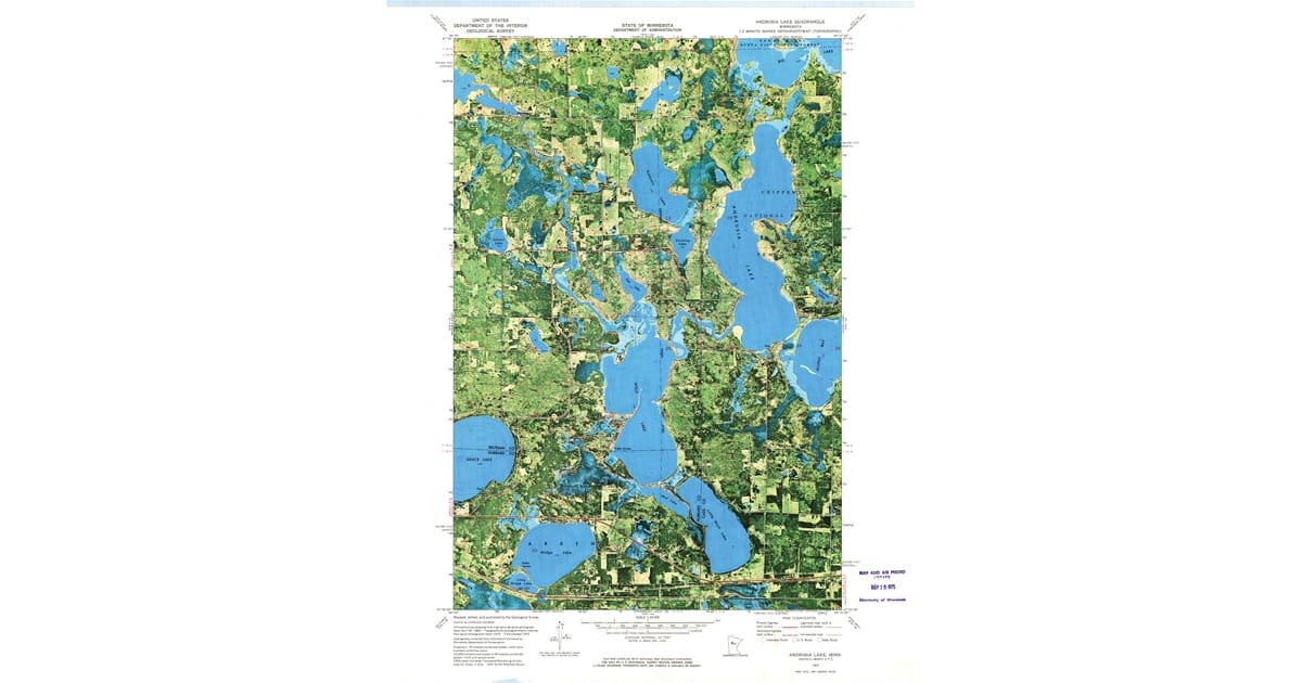 1972 Map of Andrusia Lake, Beltrami County, MN — High-Res | Pastmaps
