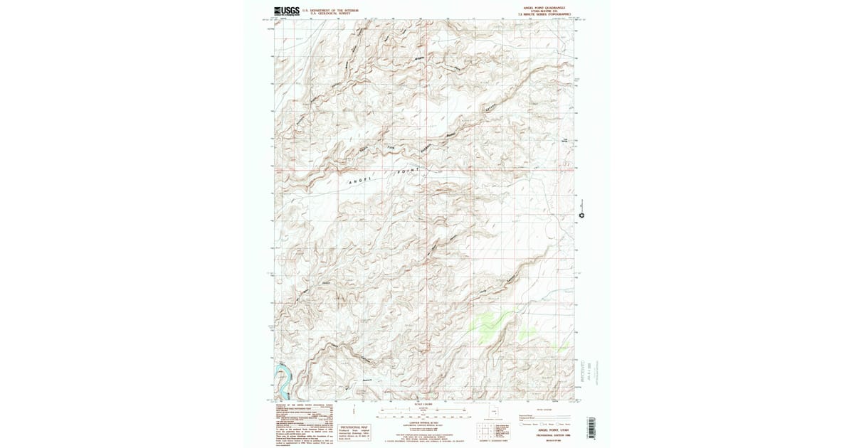 1986 Map of Angel Point, Wayne County, UT — High-Res | Pastmaps