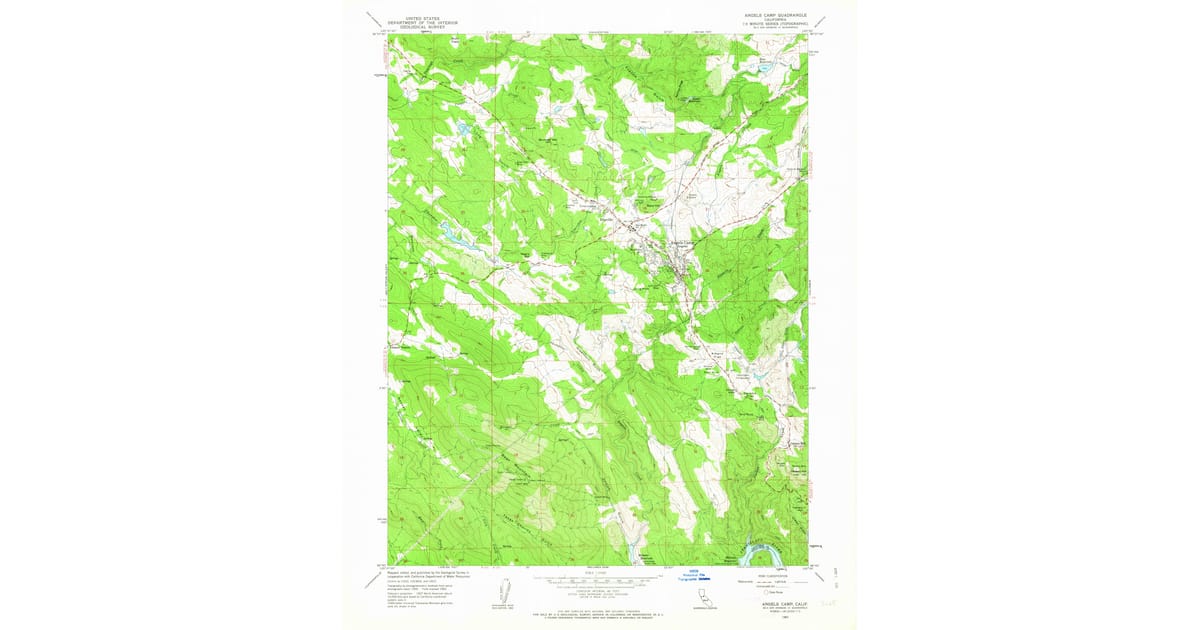 1960s Maps of Angels Camp, CA | Pastmaps