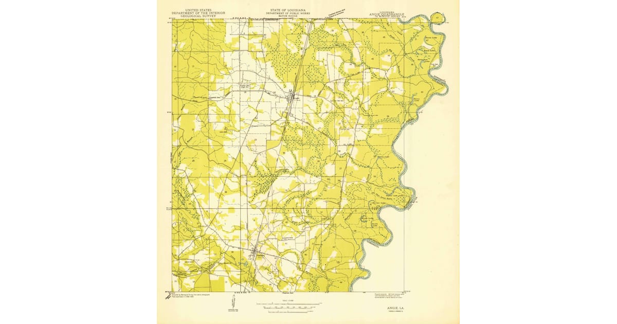 1900s (20th Century) Maps of Angie, LA | Pastmaps