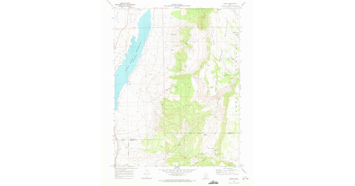 1970 Map of Angle, Piute County, UT — High-Res | Pastmaps