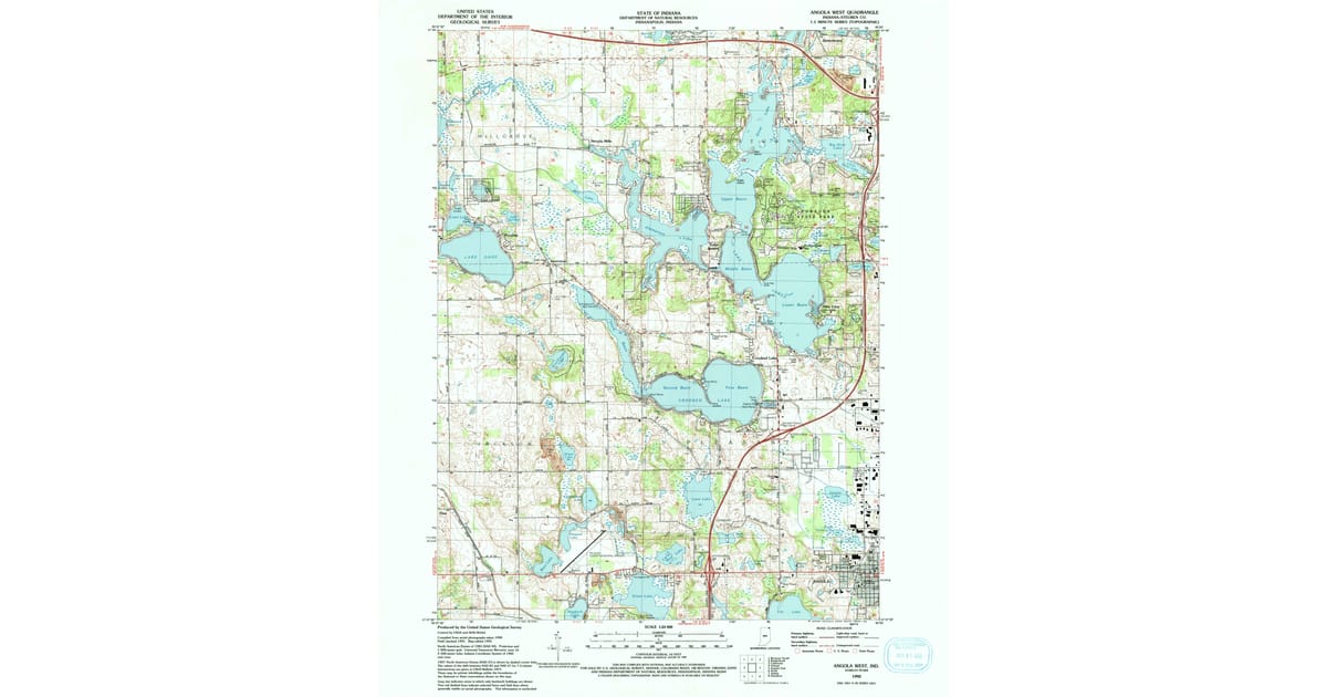 1990s Maps of Glen Eden, IN | Pastmaps