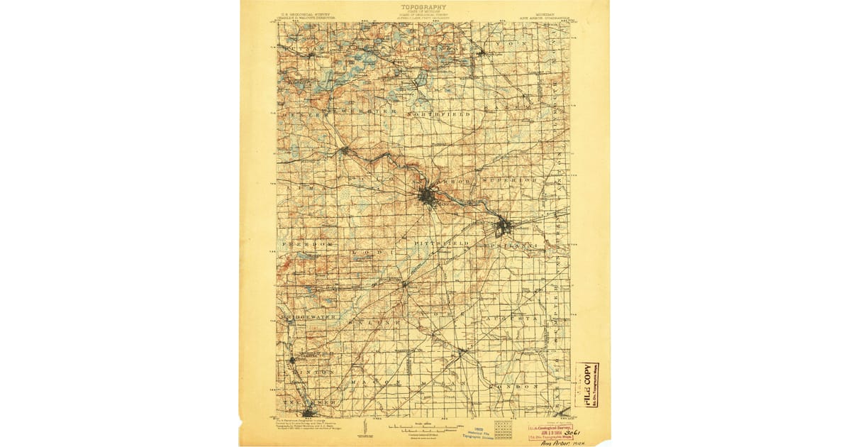 1904 Map of Ann Arbor, MI — High-Res | Pastmaps