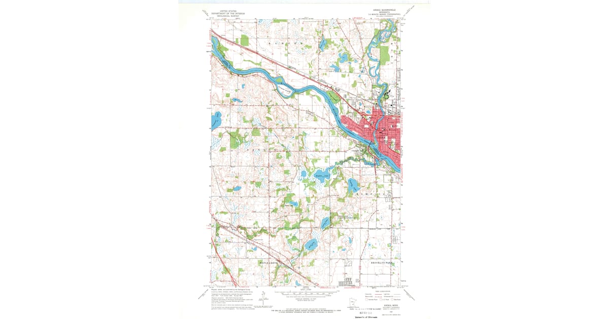 1967 Map of Anoka, MN — High-Res | Pastmaps