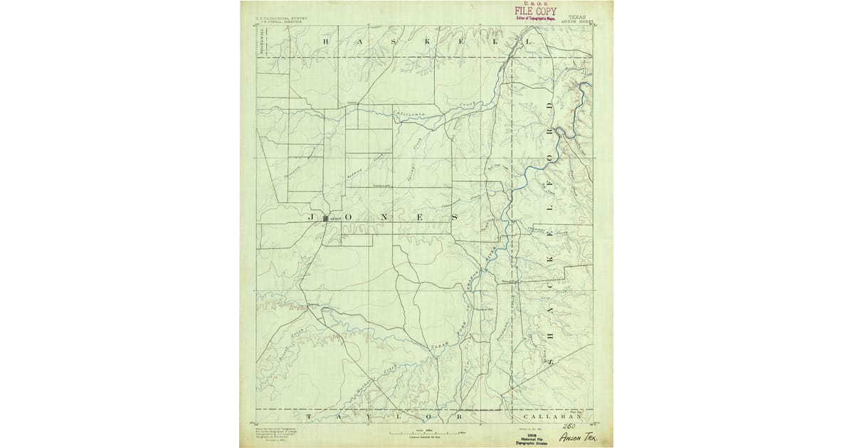 Old Maps of Haskell County, TX for Hiking & Exploration | Pastmaps